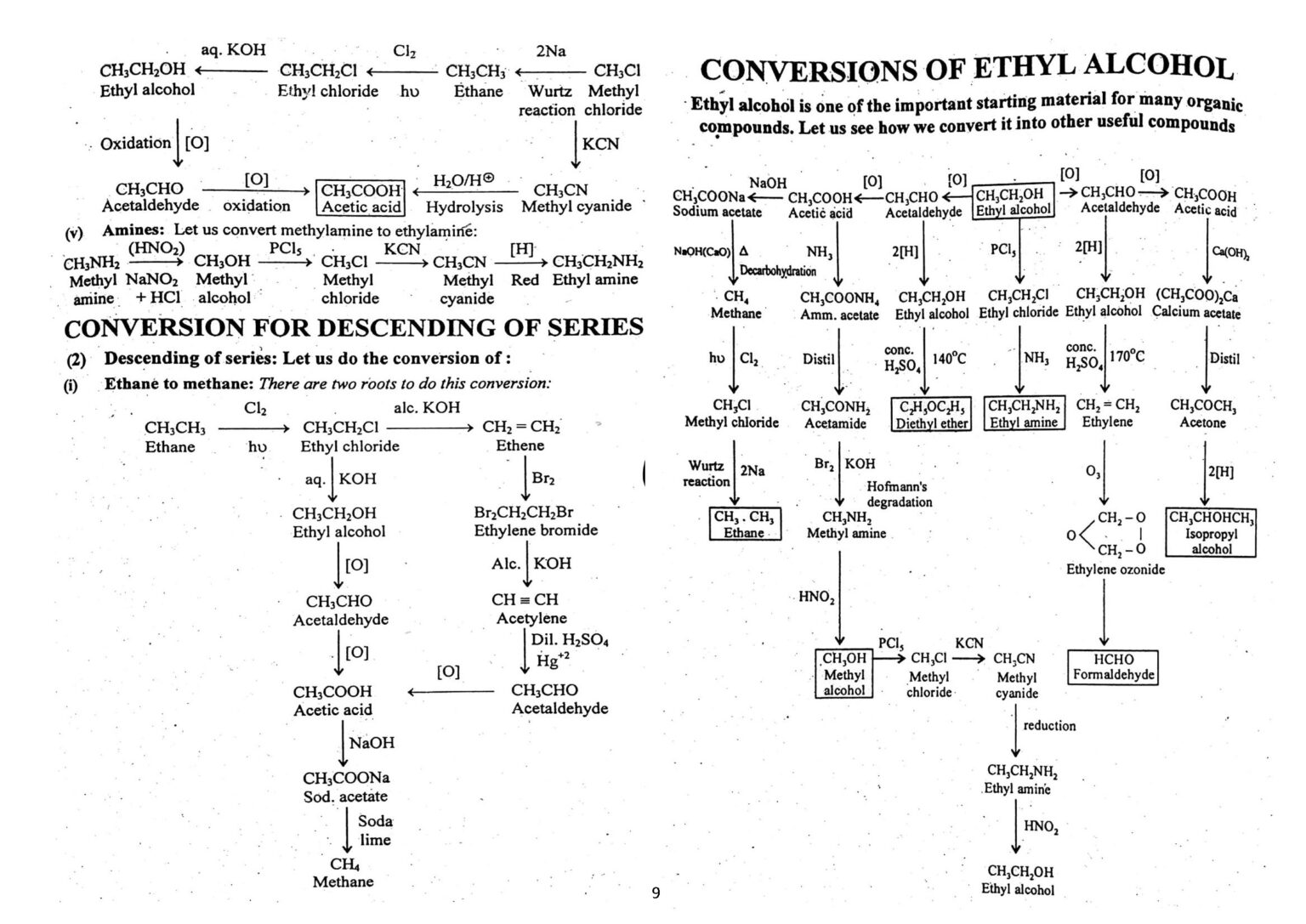 Important Organic Conversions for Class 12 Chemistry